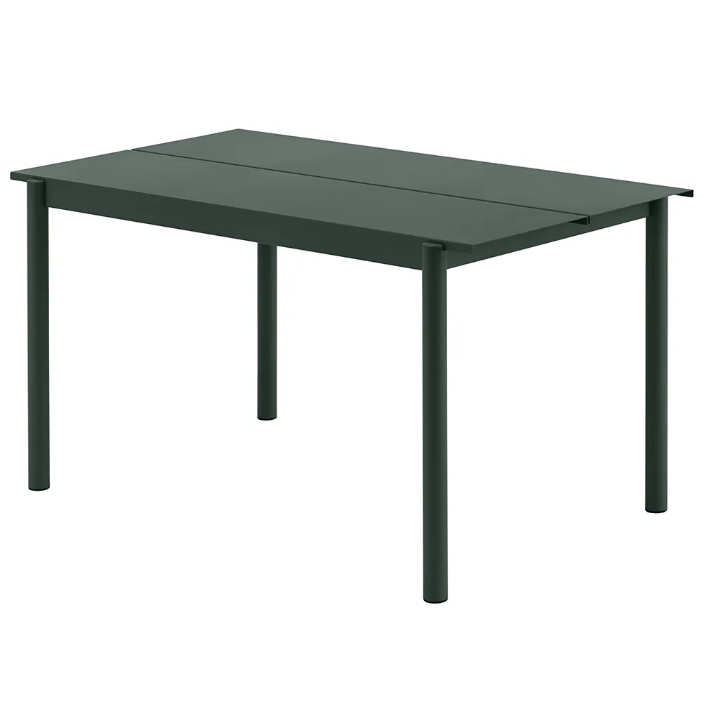 Muuto Linear Steel Ruokapöytä 140X75 cm Dark Green | Osta osoitteesta ...